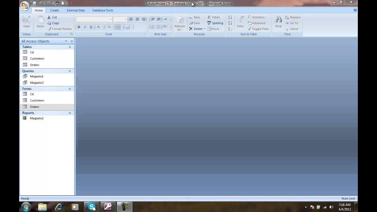 Lesson01 Introduction - Microsoft Access 2007 - Sahalsoftware - YouTube