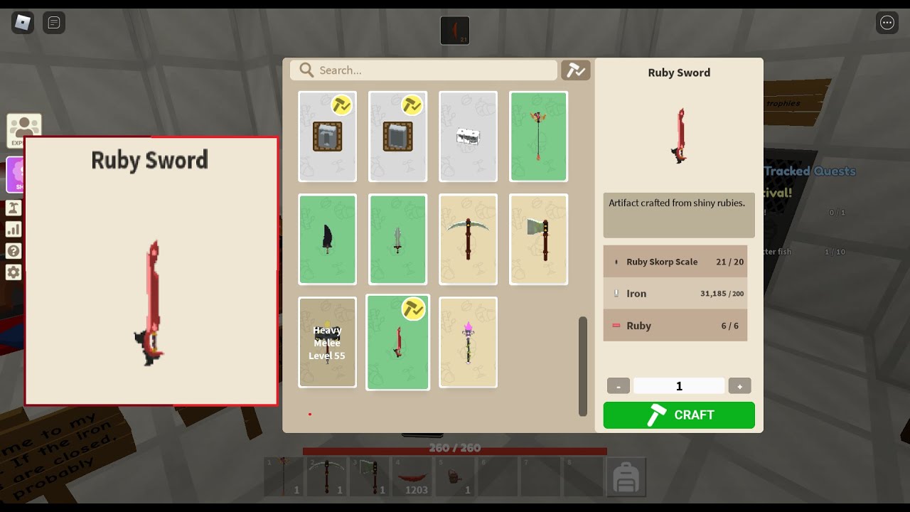 Roblox islands ruby sword! - YouTube