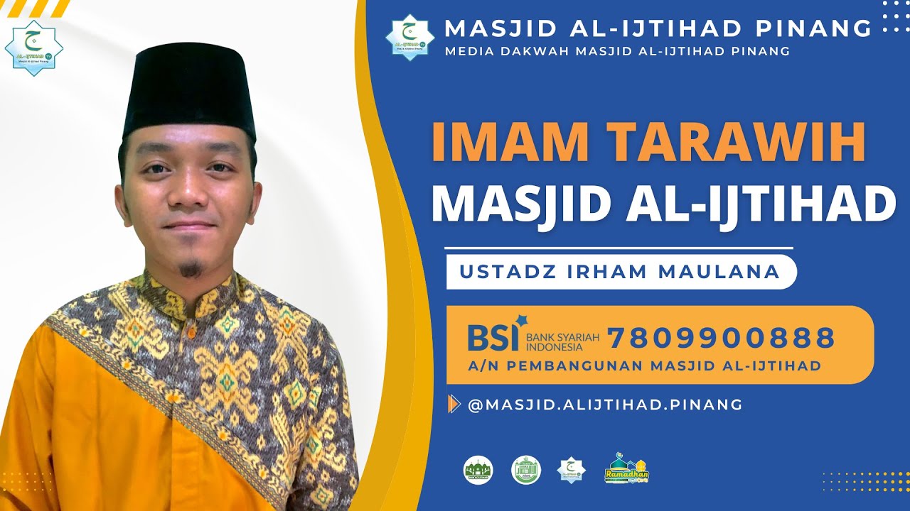 🔴[LIVE] IMAM SHOLAT TARAWIH MALAM KE-12 MASJID AL-IJTIHAD || BERSAMA ...