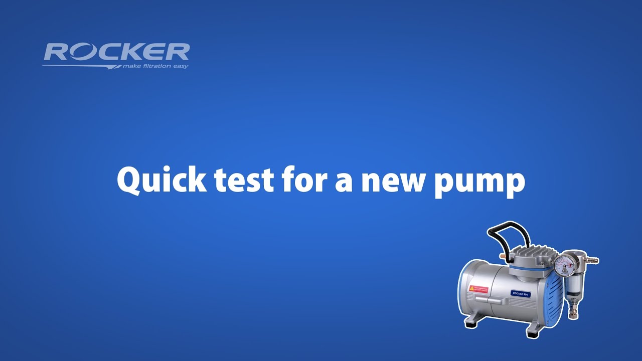 Rocker Pump TroubleShooter - Quick test for new pump - YouTube