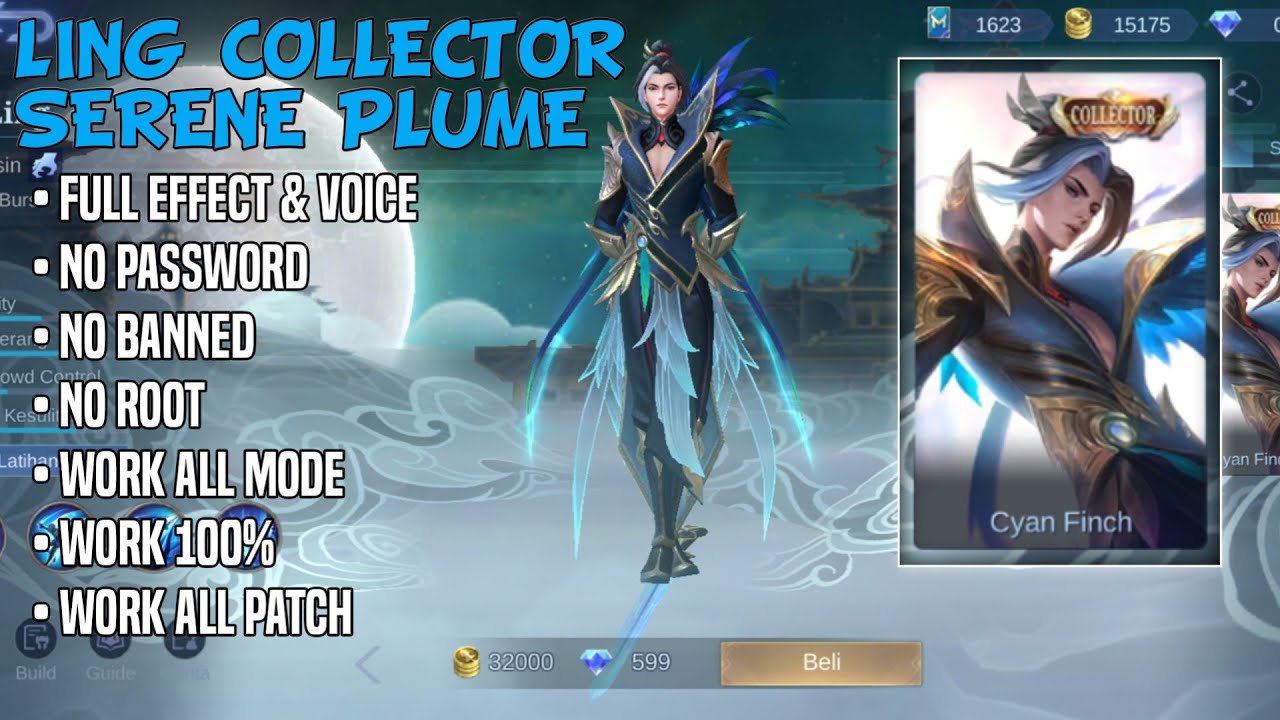 Script skin ling collector serene plume full effect & voice - YouTube