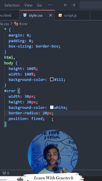Awesome Cursor Animation on MouseMove Using JavaScript DOM #shorts #js - YouTube