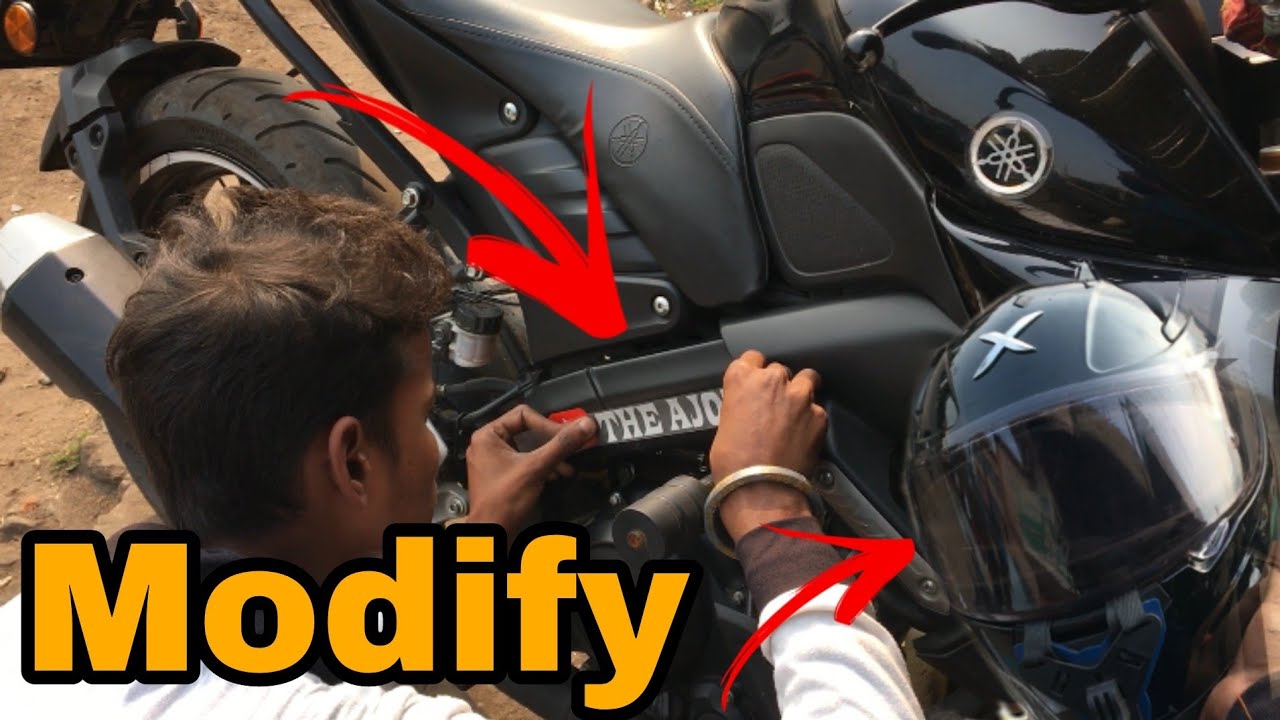 Finally Apna Yamaha MT 15 Bike pay YouTube Name Modify kara liya ☺ ...