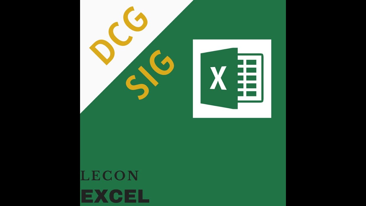 [ DCG SIG ] EXCEL - Calcul de base et Automatisation - YouTube