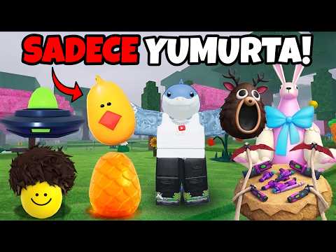 SADECE YUMURTA KULLANARAK 99 GECE GEÇİRMEK!! - Roblox Ormanda 99 Gece