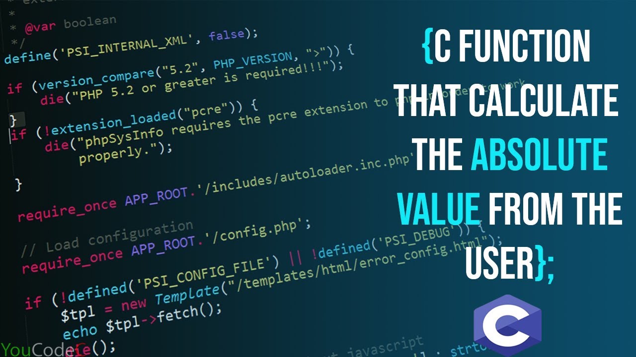 How To Make A Function To Get The Absolute Value In C Language YouTube