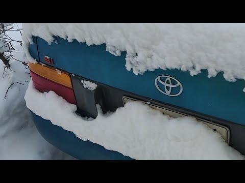 Toyota Corolla 1.4 4E-FE Cold start -25°C - YouTube