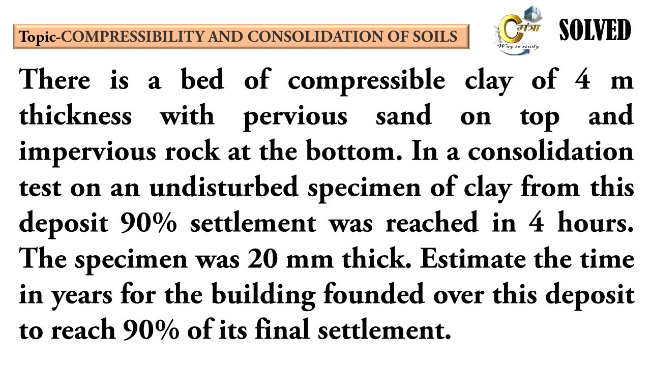 There is a bed of compressible clay of 4 m thickness with pervious sand ...