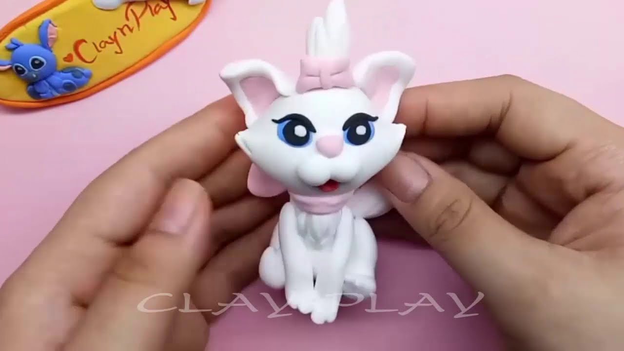 How to make Aristocats Marie | Lightweight Clay | Tutorial - YouTube