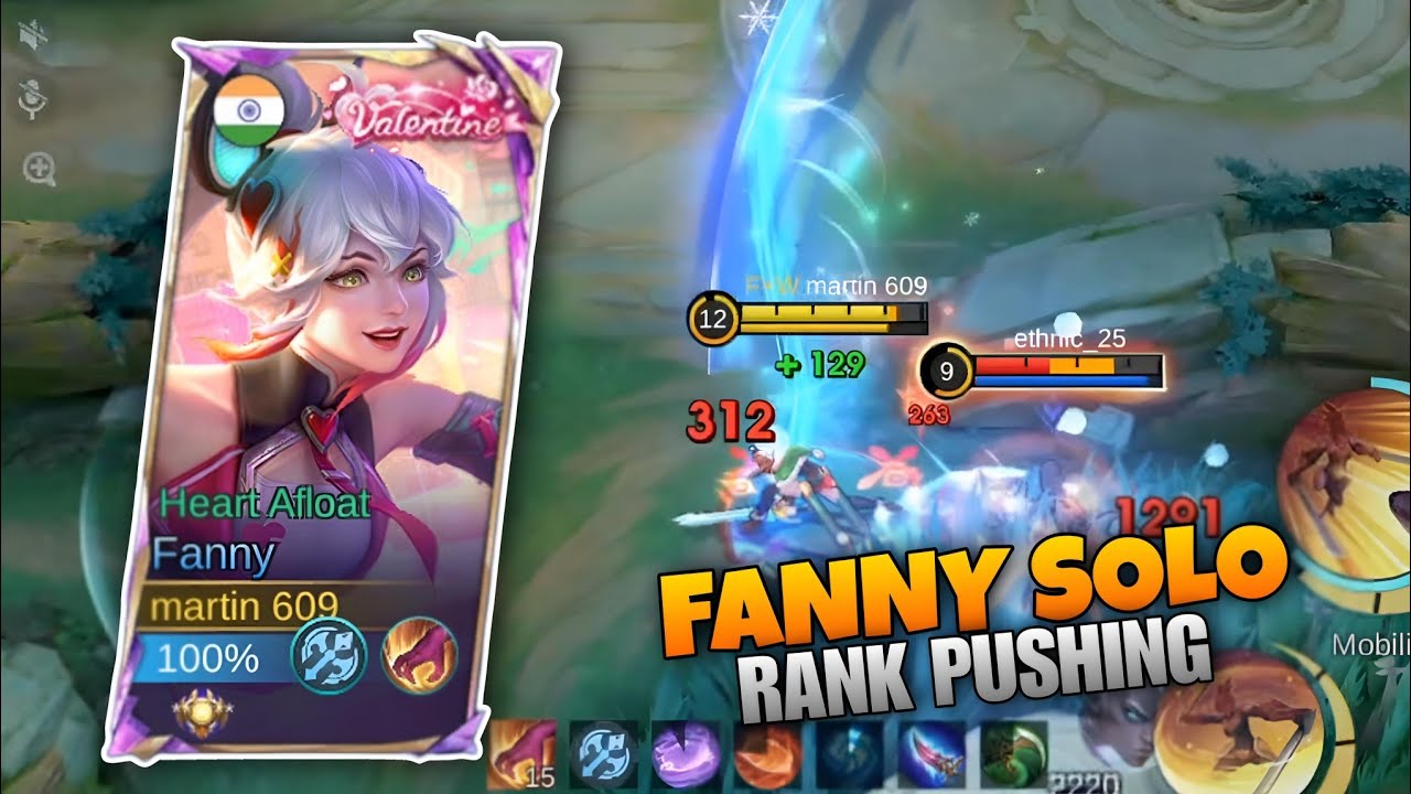 FANNY NORMAL DAY IN SOLO RANKED GAMEPLAY | FANNY SOLO RANKED PUSHING ...