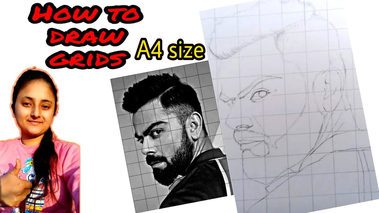 How to draw grids on A4 size paper - YouTube