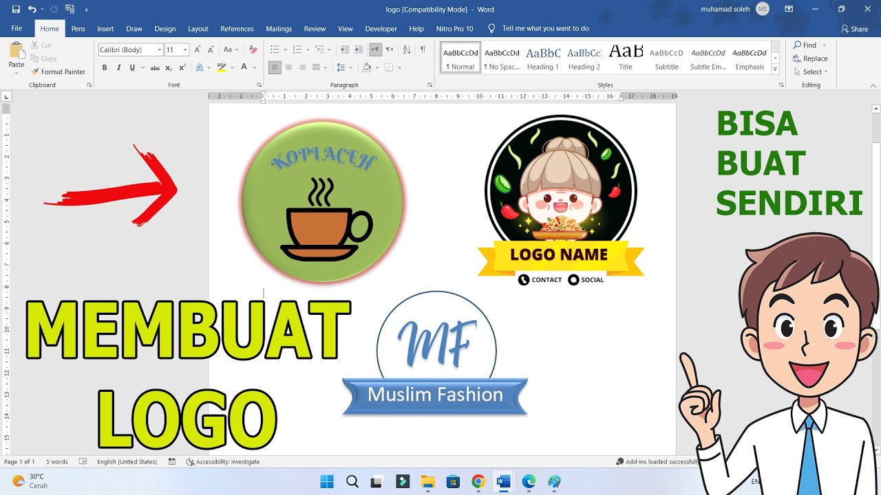 Tutorial Membuat Logo di Microsoft Word Dengan Mudah - YouTube