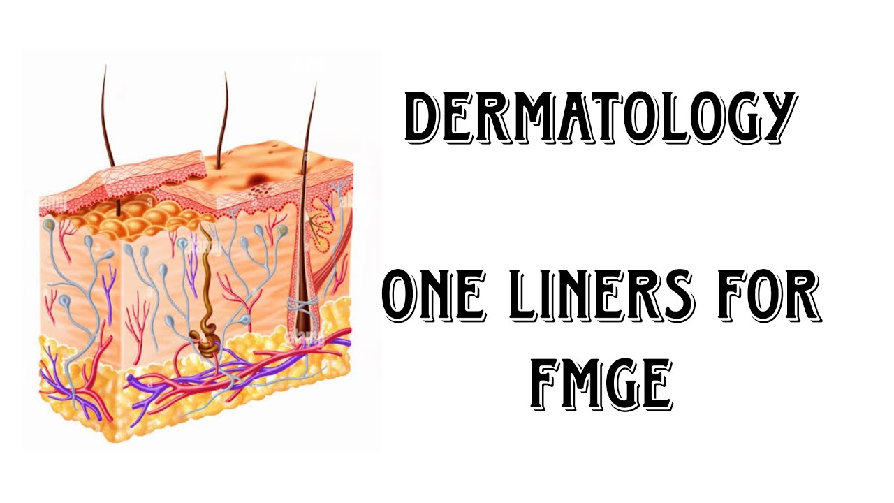 DERMATOLOGY | ONE LINERS | FMGE - YouTube