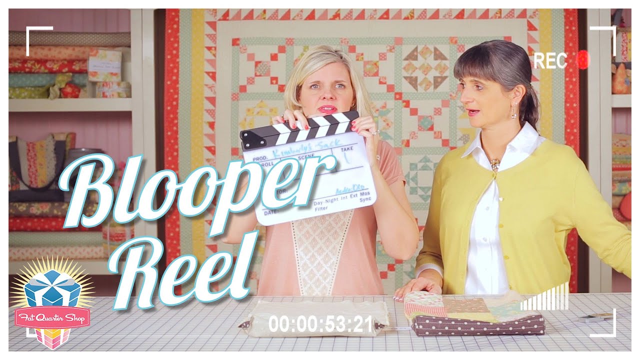 Fat Quarter Shop Blooper Reel! On set with Kimberly Jolly - YouTube