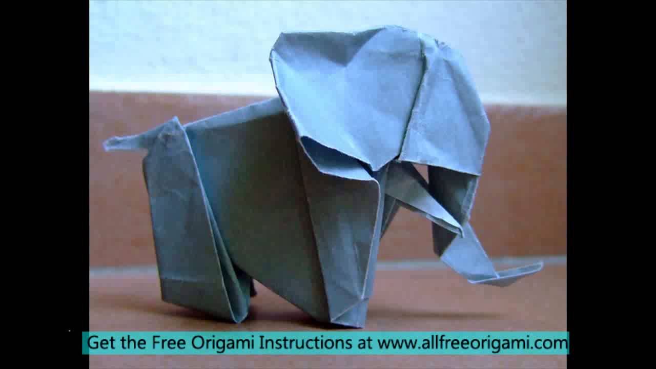 origami elephant easy - YouTube