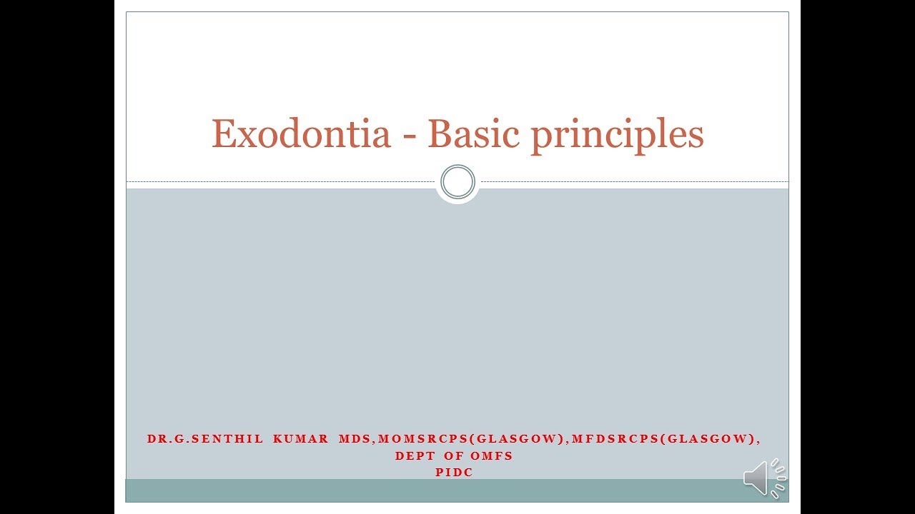 Exodontia Basic principles - YouTube