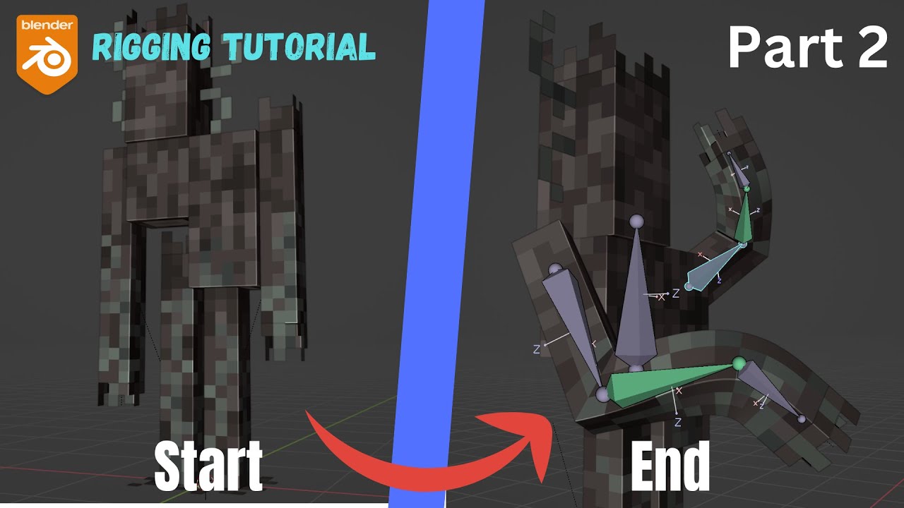 Rigging a Creaking in Blender - Part 2 (Rigging Arms) - YouTube