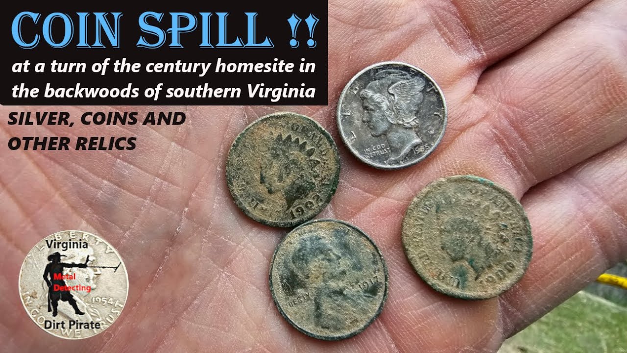 COIN SPILL!! at a turn of the century farm in southern Virginia - YouTube