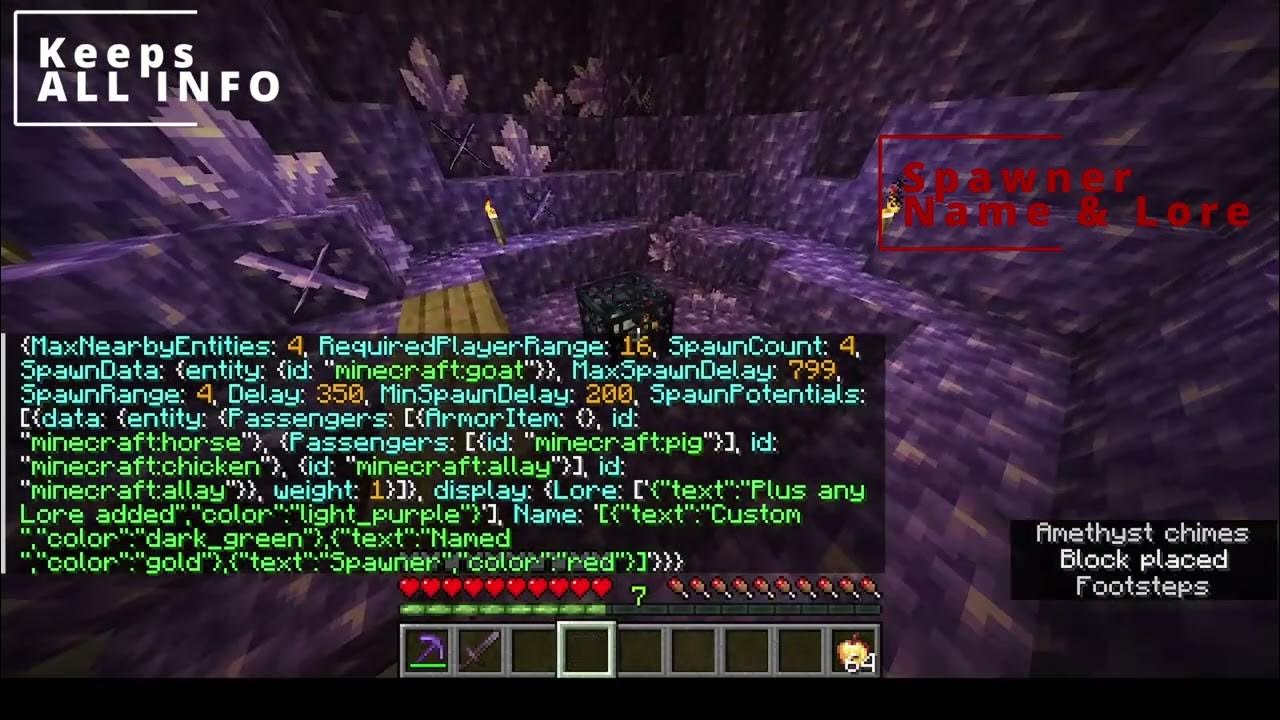 Advanced Spawner Silktouch Minecraft Data Pack - YouTube
