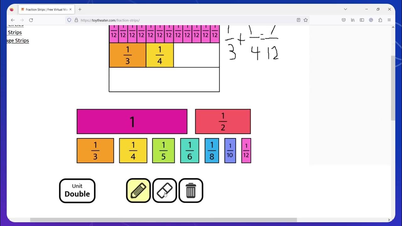 Adding Fractions by Finding the Common Denominator - YouTube