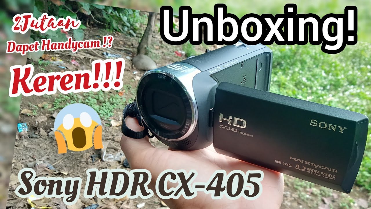 Handycam Sony HDR CX-405 Unboxing & Review Indonesia - YouTube