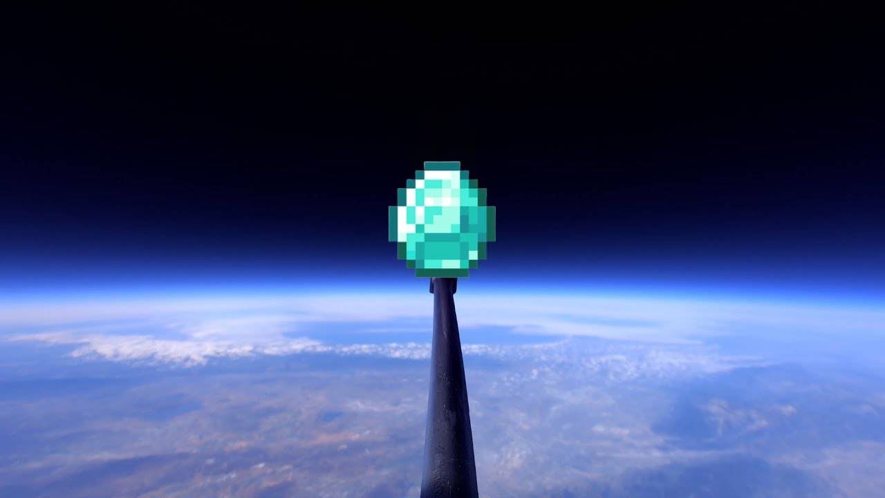 Dropping Diamond From Minecraft Space! - YouTube