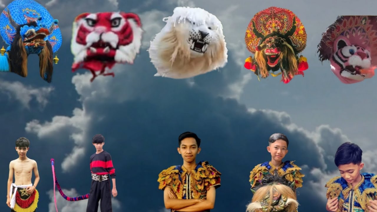 MENYATUKAN KEPALA BARONGAN, DEVIL BIRU, MACAN MERAH, SINGA PUTIH - YouTube