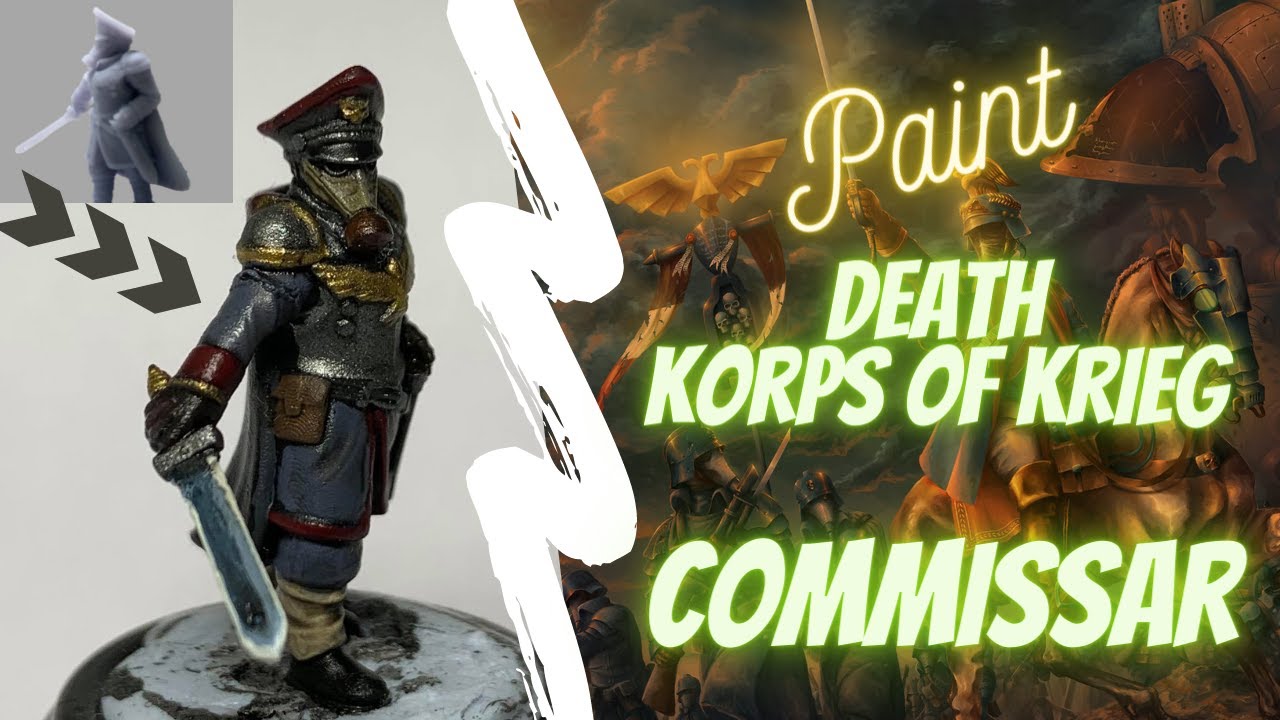 How To Paint Death Korps Of Krieg Commissar - Warhammer 40K - YouTube