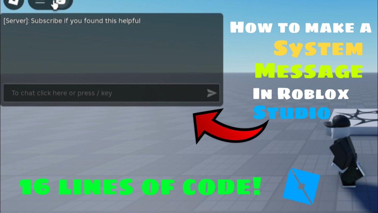 How To Make A System Message In Roblox Studio - YouTube