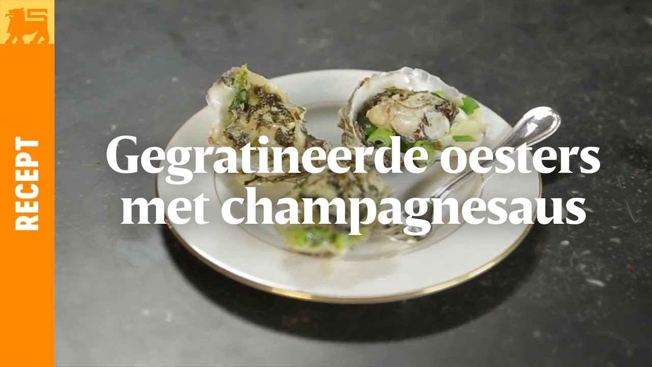 Gegratineerde oesters met champagnesaus - YouTube