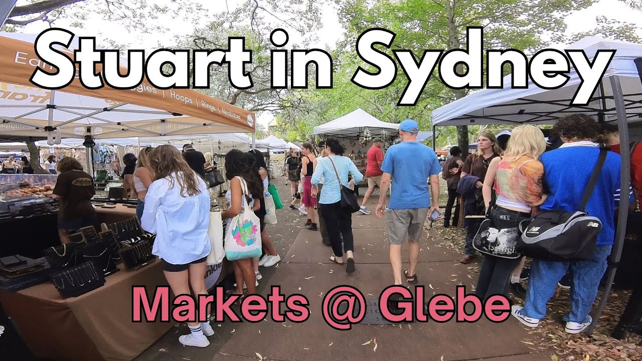 MARKETS @ GLEBE 4k Walk - Saturday, Sydney Australia - YouTube