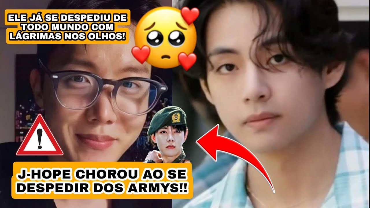J-HOPE CHORA APÓS CONFIRMAÇÃO DE ALISTAMENTO MILITAR!!! A LIVE MAIS ...