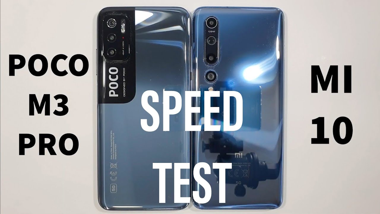 Xiaomi Poco M3 Pro vs Xiaomi Mi 10 Speed Test - YouTube