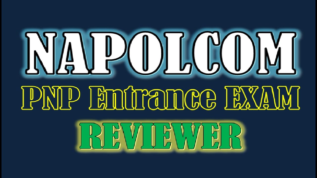 NAPOLCOM - PNP Entrance Exam Reviewer - YouTube