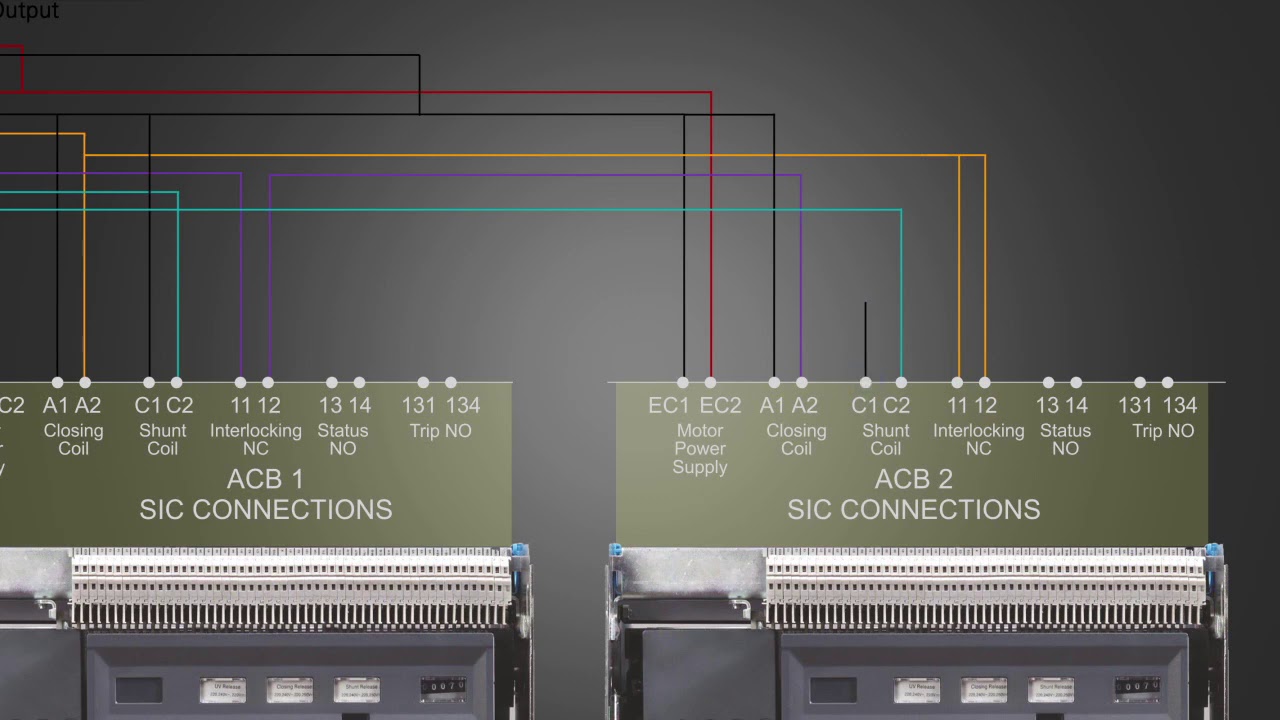 Auto Source transfer relay - Auxc2000 ACB connection & parameterization ...