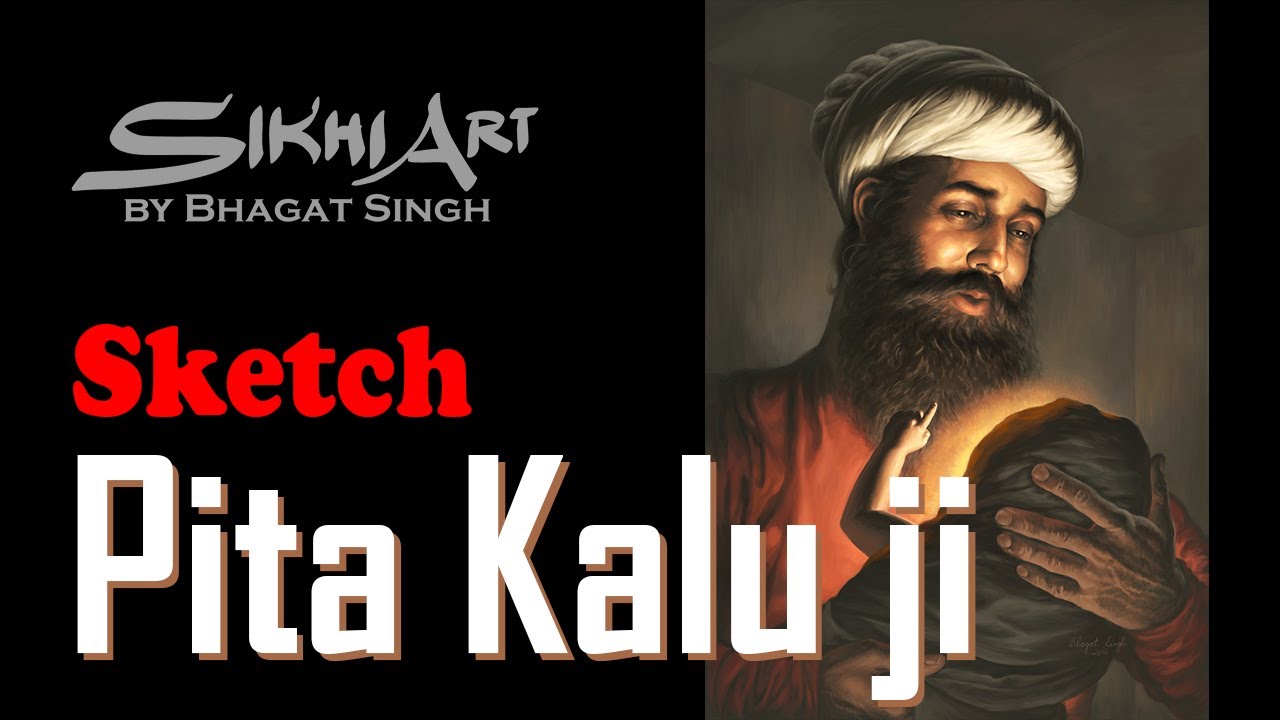 Painting Pita Kalu ji - Part 1 - Sketch | Sikhi Art - YouTube