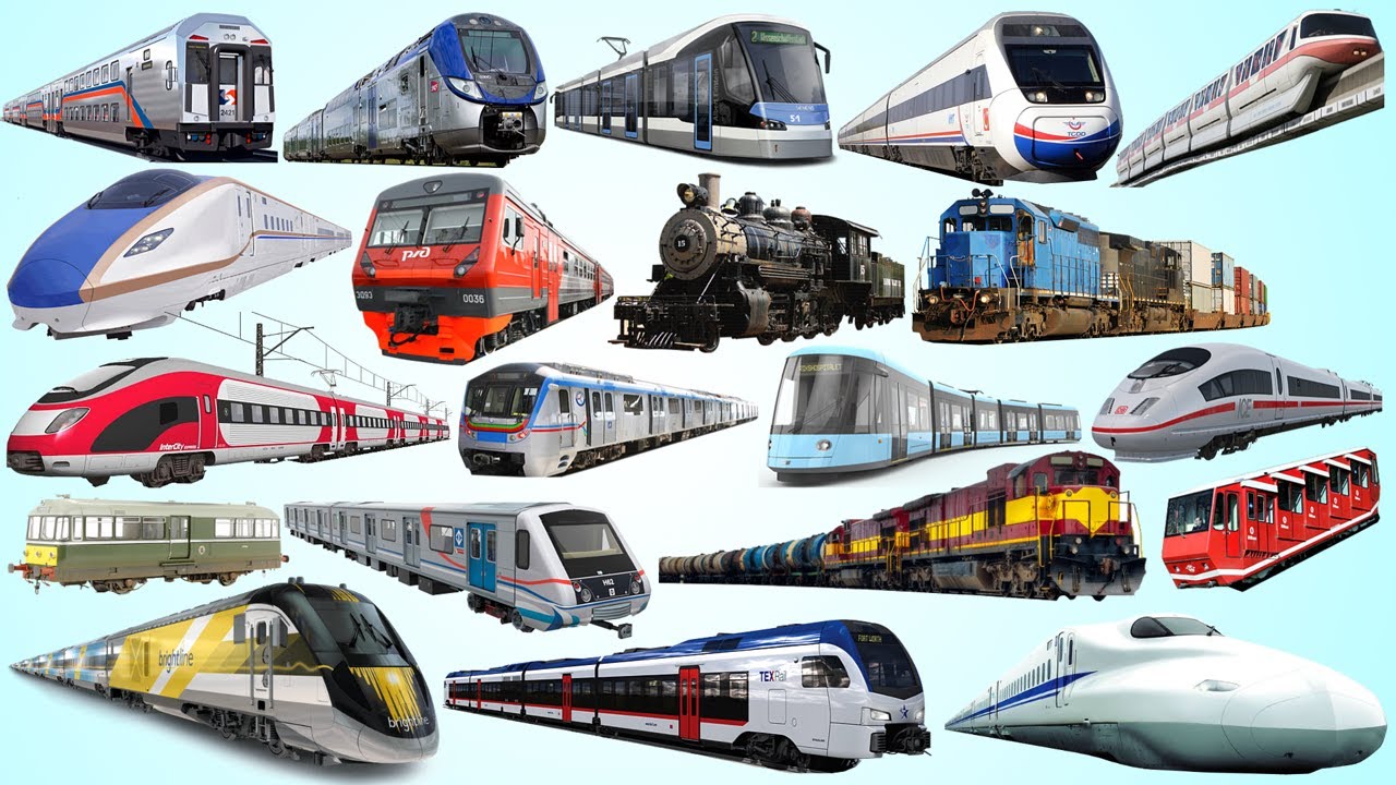 TRAIN and Railway Vehicles | Learn Railway Transport English | METRO ...