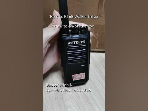 Retevis RT68 VOX Setting #walkietalkie - YouTube