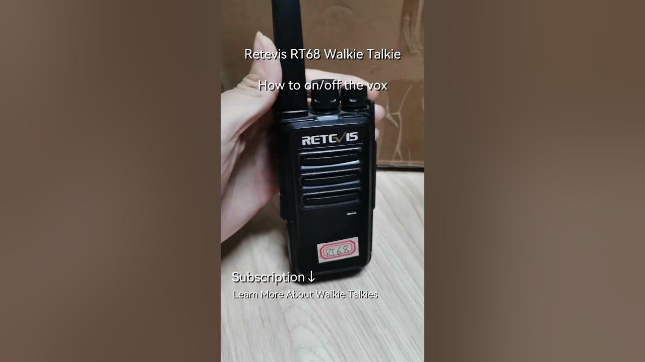 Retevis RT68 VOX Setting #walkietalkie - YouTube