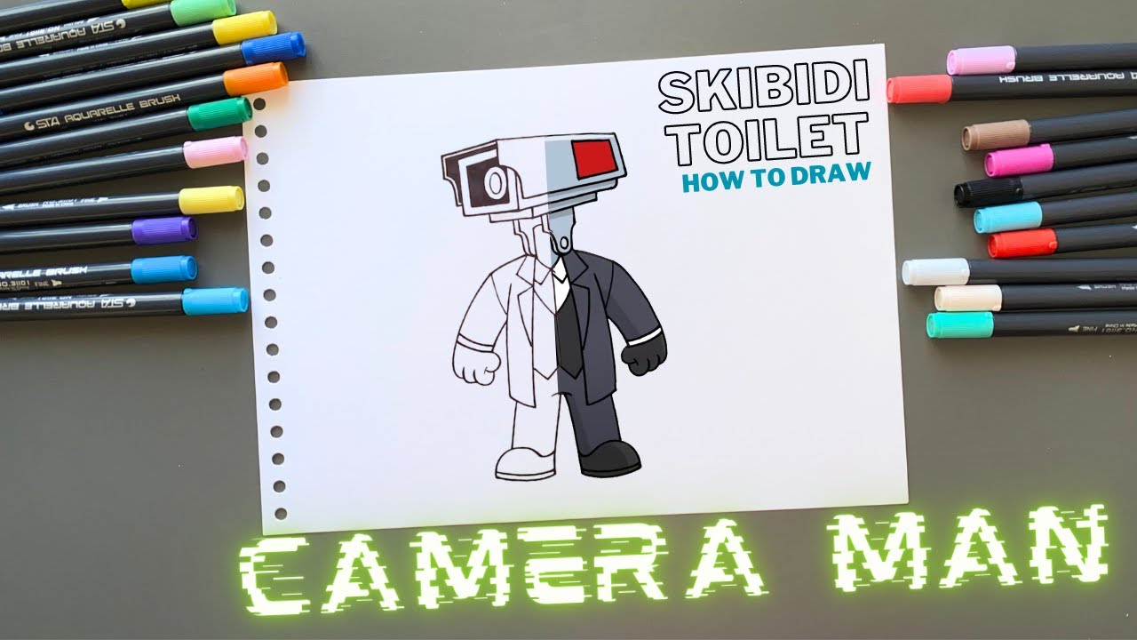 How To Draw Camera Man - Skibidi Toilet - YouTube