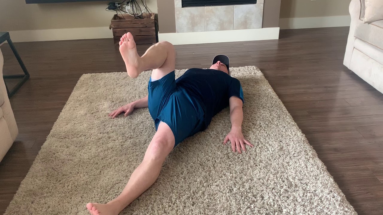 Supine Hip Flexion & Internal Rotation - YouTube