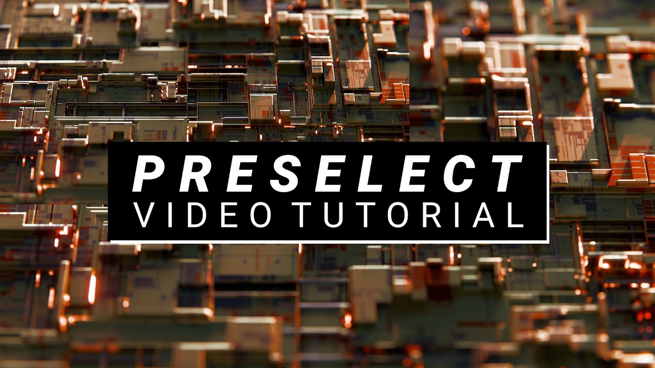Preselect Add-on Tutorial #b3d - YouTube
