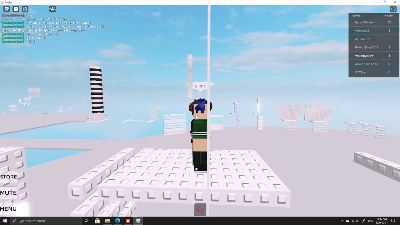 how to do the /e dance2 glitch roblox! - YouTube