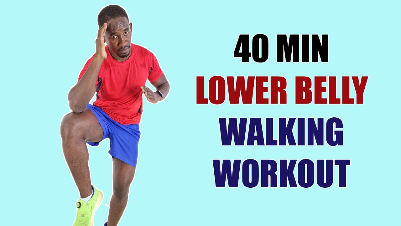 40 Minute Lower Belly Walking Workout at Home - YouTube