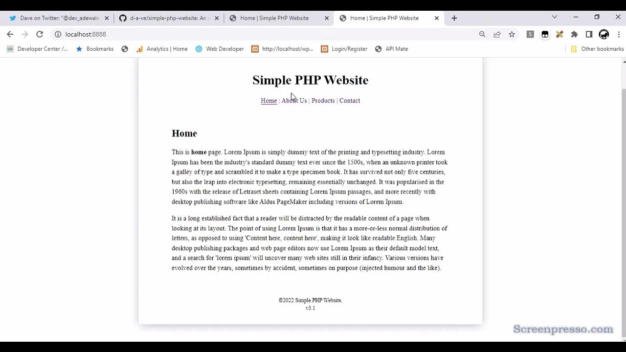 Create a simple php website - YouTube