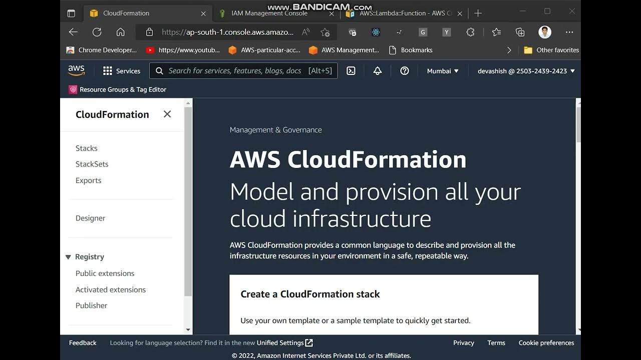 Creating a lambda function using a cloudformation template - YouTube