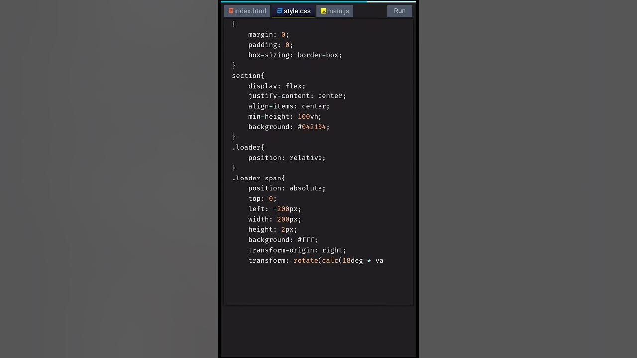 Create Creative Glowing Loader Css Animation Css Tutorial Shorts