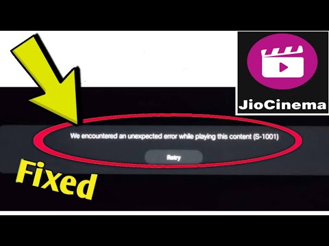 How to Fix jio cinema. We encountered an unexpected error while playing this content S-1001 ...