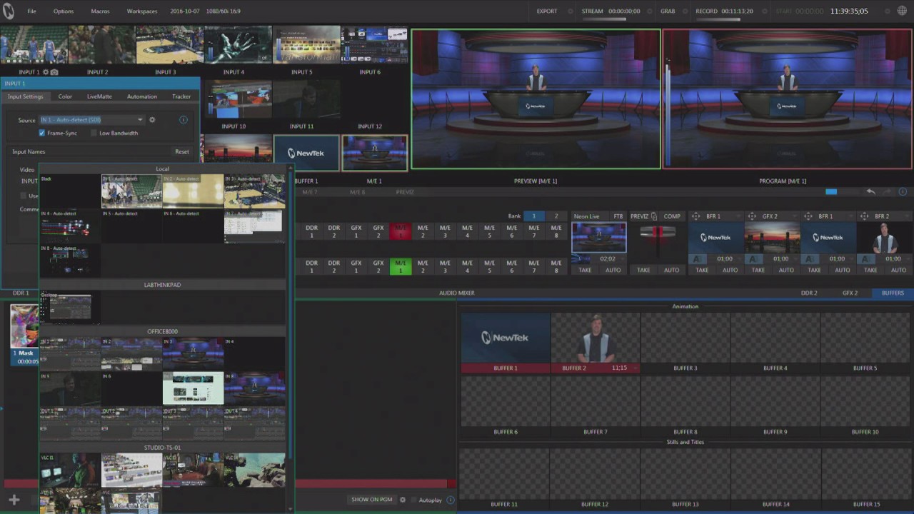 2 Minute Tutorial: Configuring the Hardware Inputs of NewTek TriCaster ...