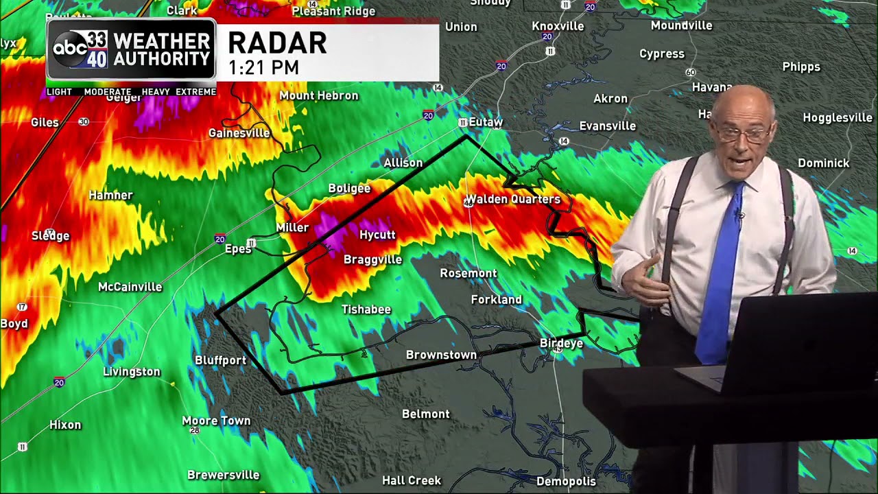 ABC 33/40 Severe Weather Coverage on March 17, 2021 - YouTube
